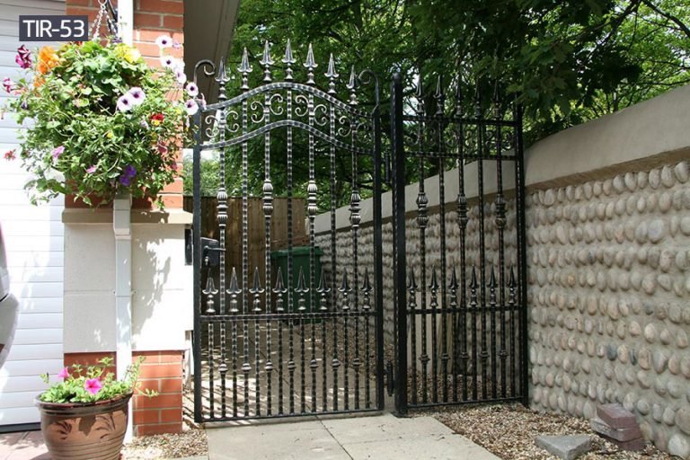 Simple wrought iron garden gate,driveway security gates for sale,custom ...